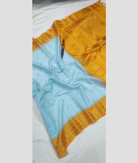 Gadwal Sico sarees | traditional silk gadwal saree with temple kuttu ...