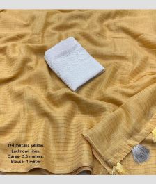 Linen Sarees | Pure Linen Saree with All over Lines design online from ...